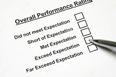 Overall Performance Rating stock image. Image of form - 3477005
