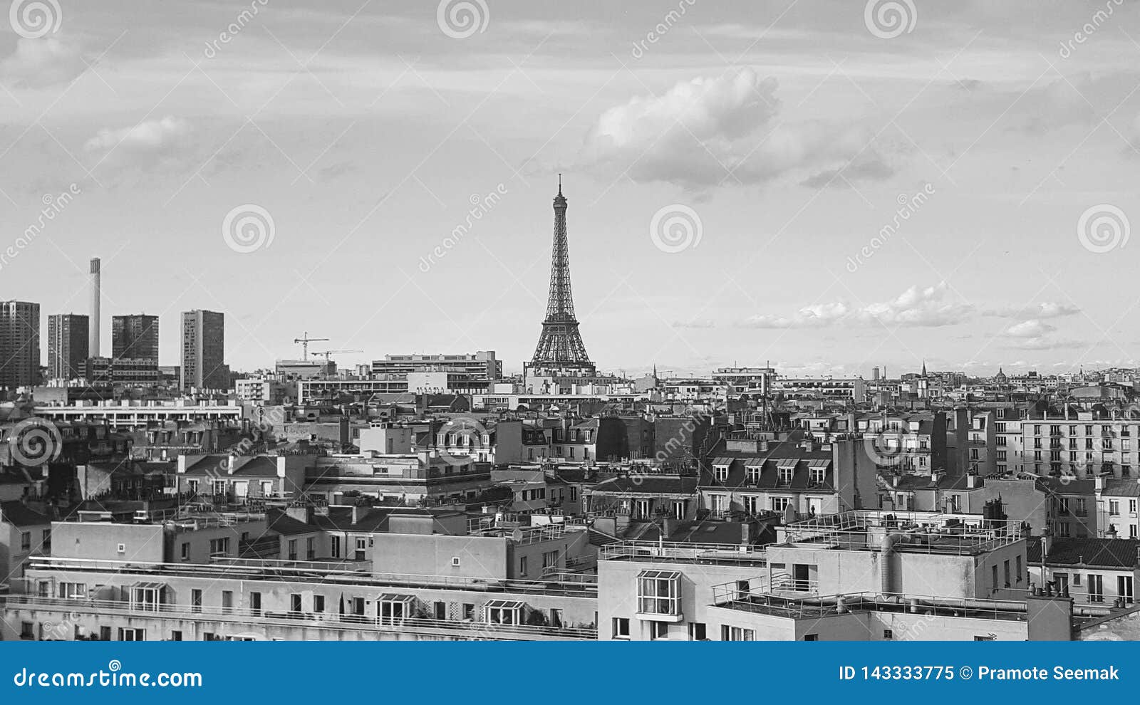 The Overall View of Paris and the Eiffel Tower Stock Image - Image of ...