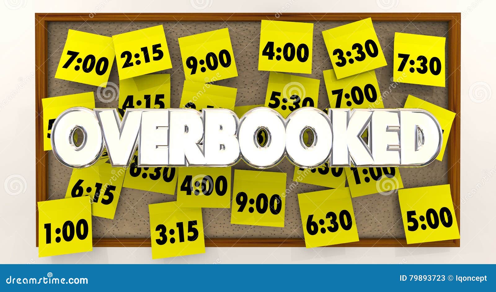 Overbooked Too Many Appointments Schedule Times Stock Illustration ...