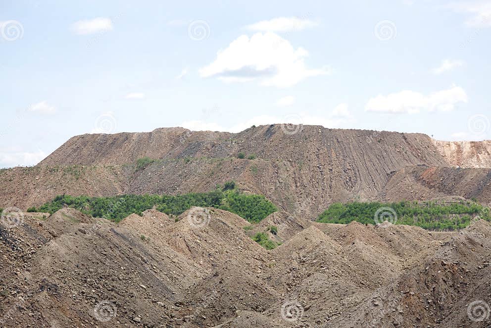 Overburden Mountain Formed in a Coal Mines Stock Photo - Image of ...