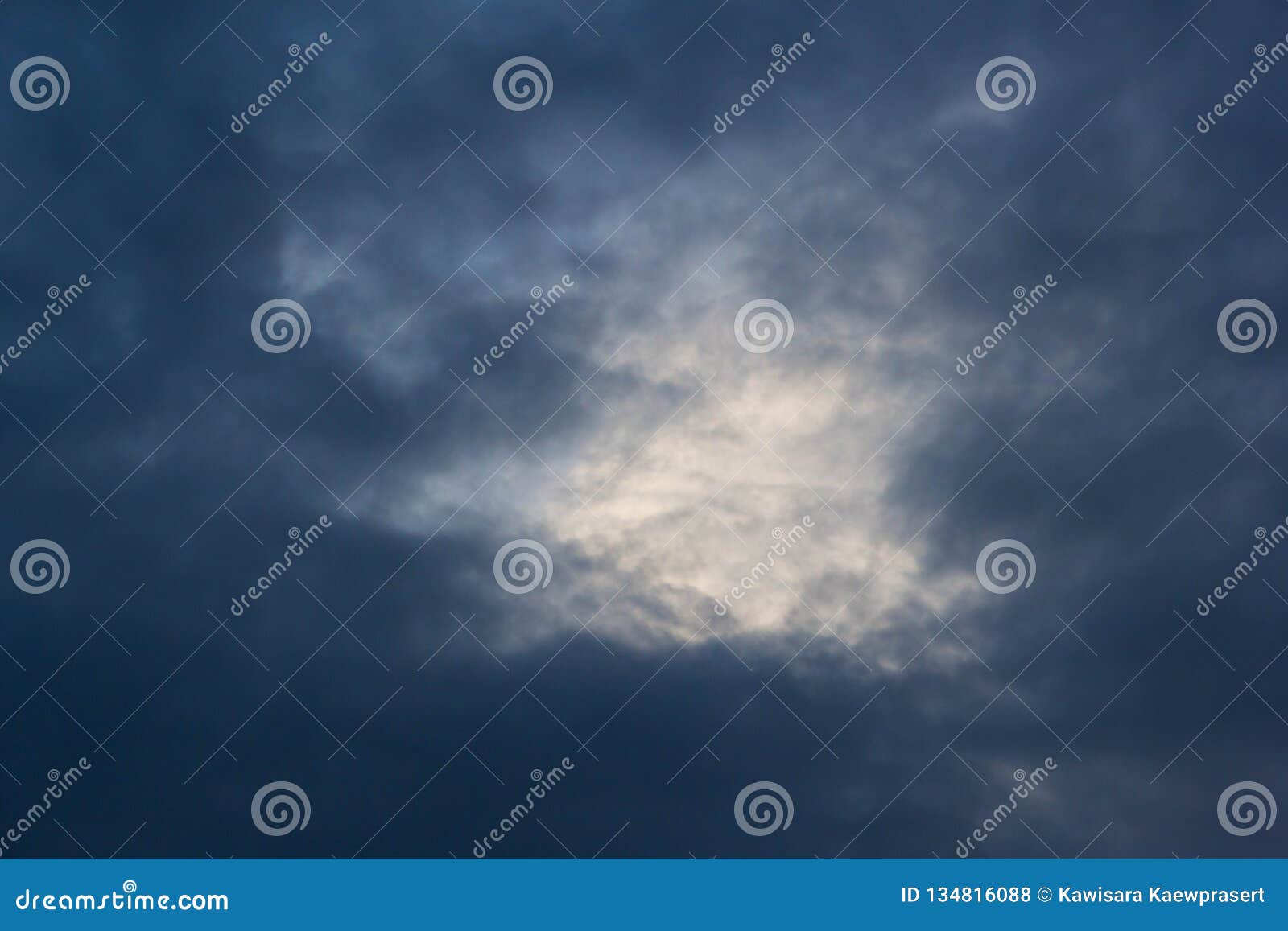 Overcast Blue Sky Background Stock Photo - Image of background, color ...