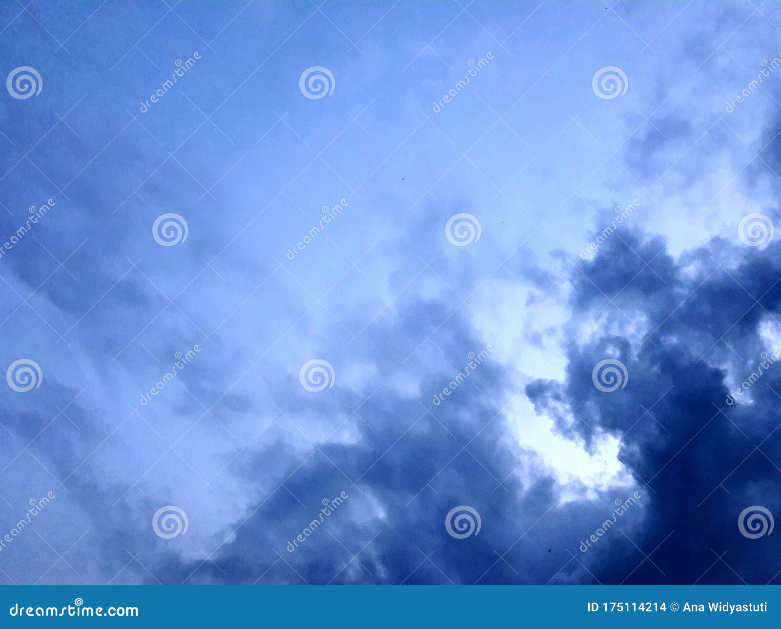 Overcast Blue Sky before the Night Stock Photo - Image of view, night ...
