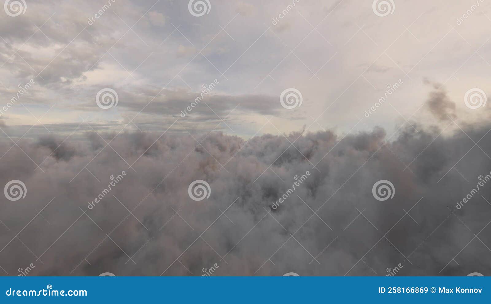 Flying through the Cinematic Grey Clouds Loop 01 Stock Video - Video of cloudscape, light: 258166869