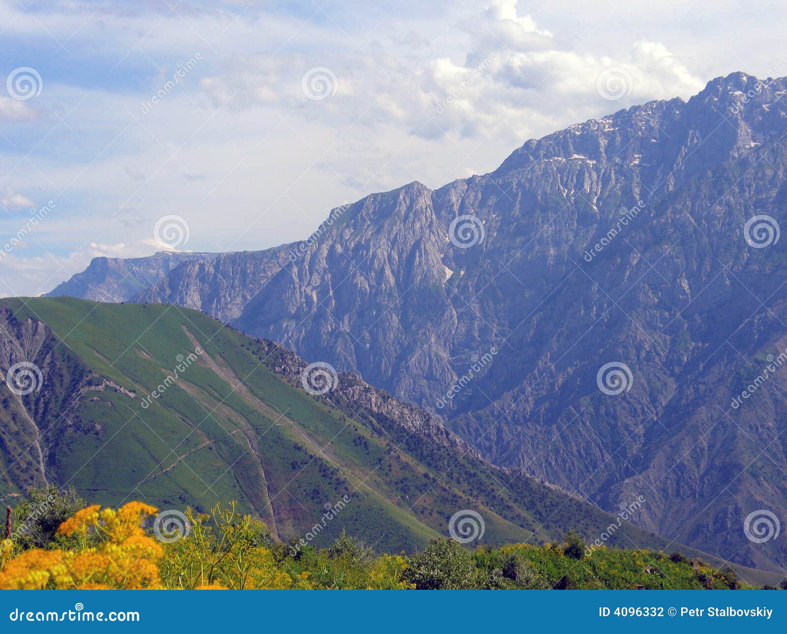Overcast day in mountains stock photo. Image of outdoors - 4096332