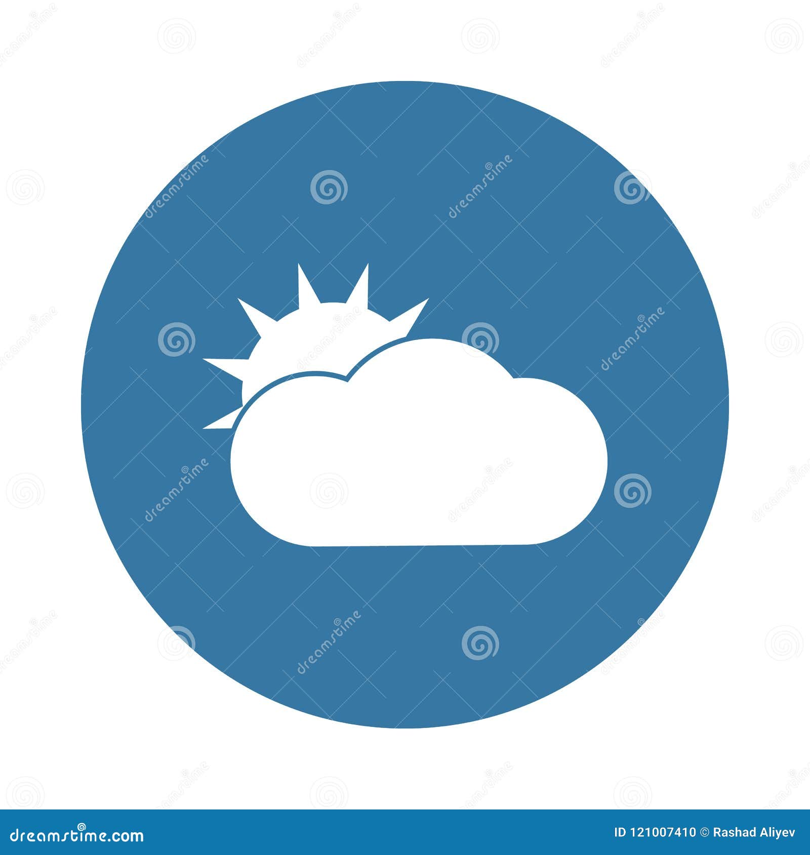 Overcast Icon On White Background Simple Element Vector Image Royalty ...