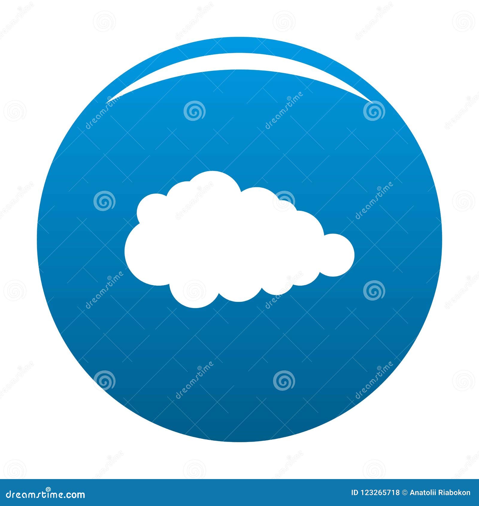 Overcast icon blue stock illustration. Illustration of weather - 123265718
