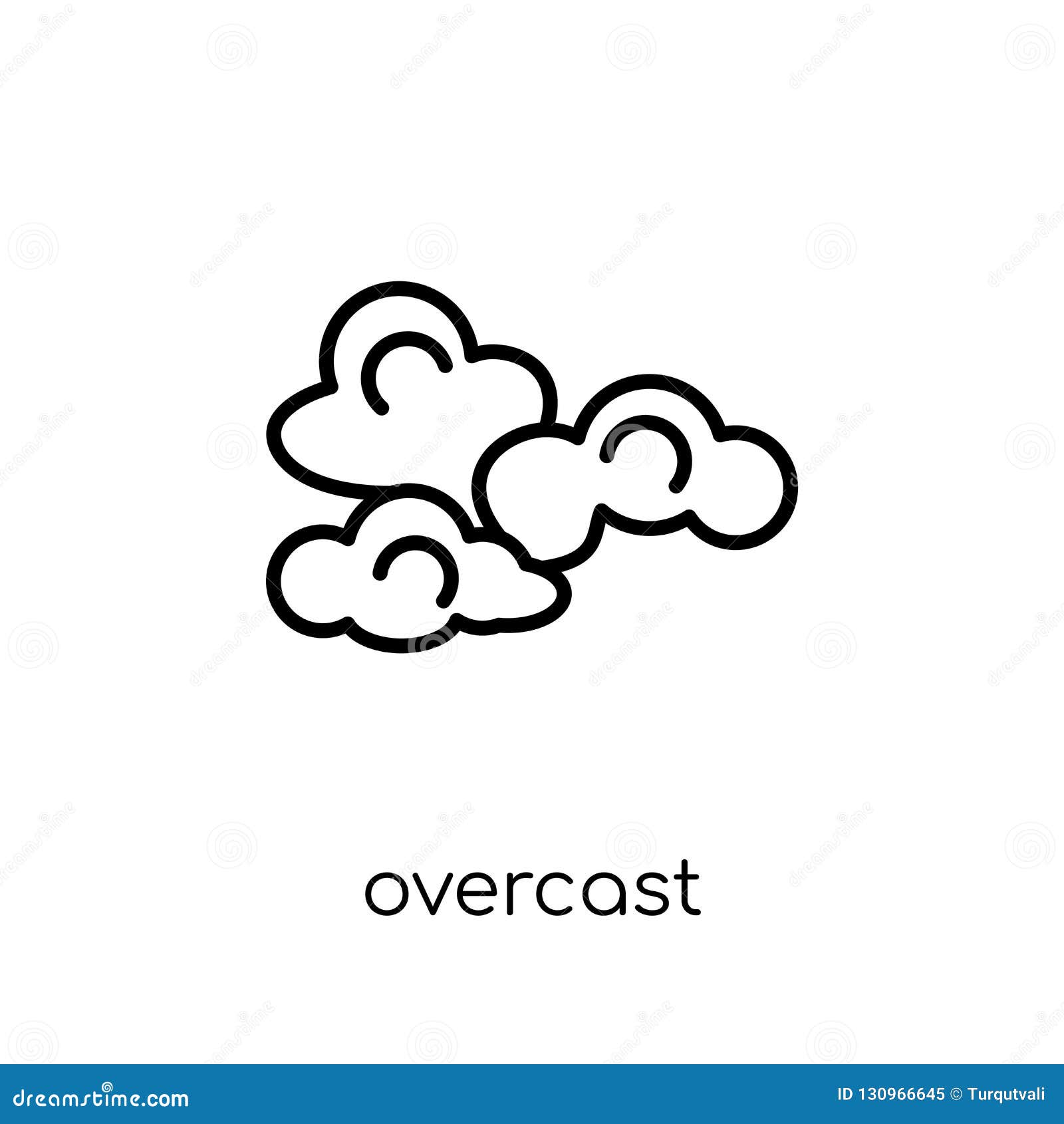 Overcast Icon from Collection. Stock Vector - Illustration of sign ...