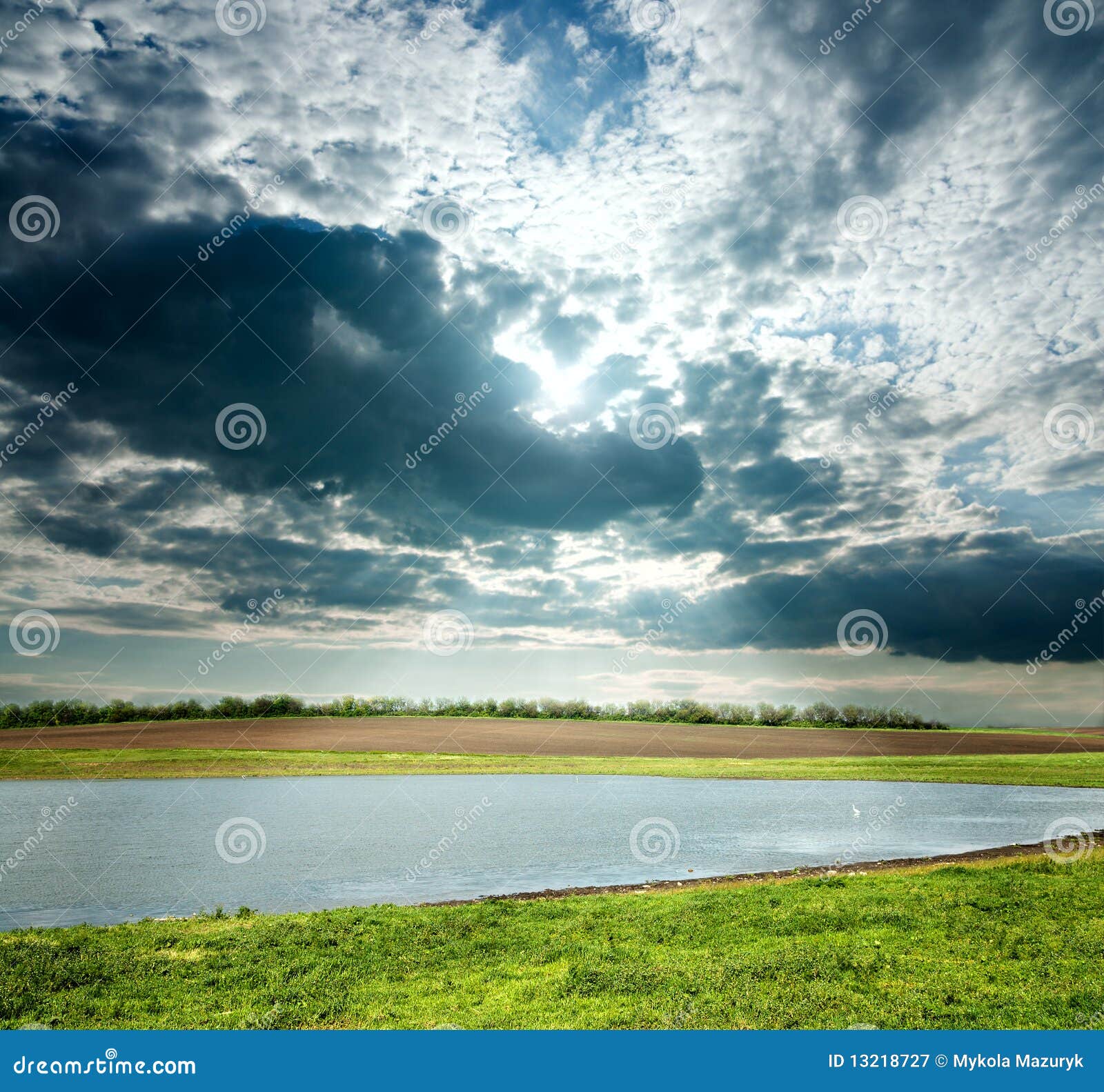 Overcast landscape stock image. Image of outback, meadow - 13218727