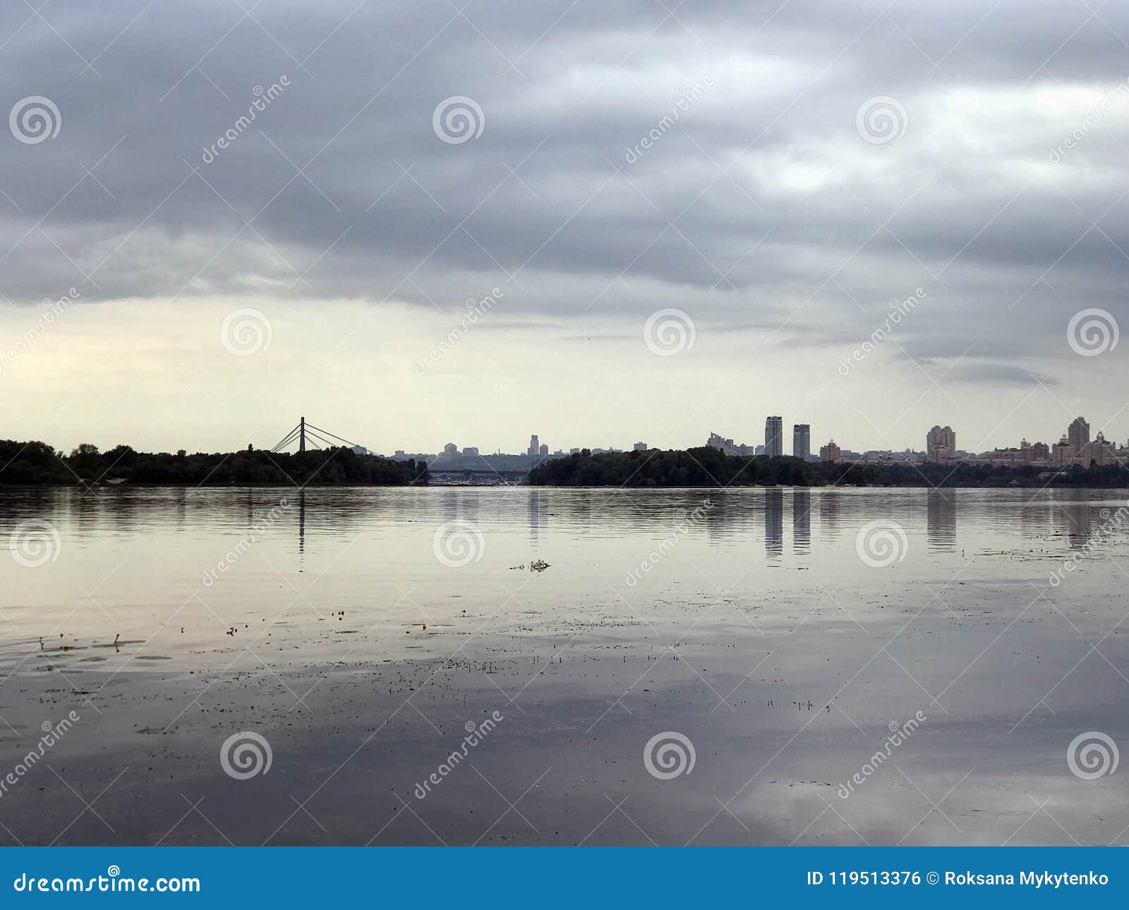 Overcast Morning on the River Stock Photo - Image of lake, destination ...