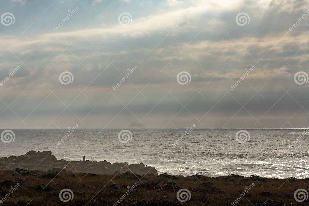 Overcast ocean sky stock image. Image of coast, nature - 136838193