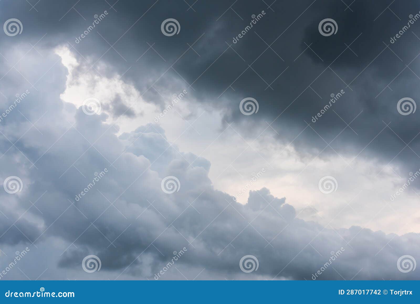 Overcast Sky with Dark Cloud in Windy Day Stock Photo - Image of ...