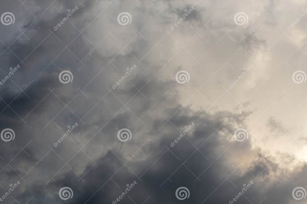Overcast Sky, Full-frame Gray Clouds Background and Texture Stock Image ...