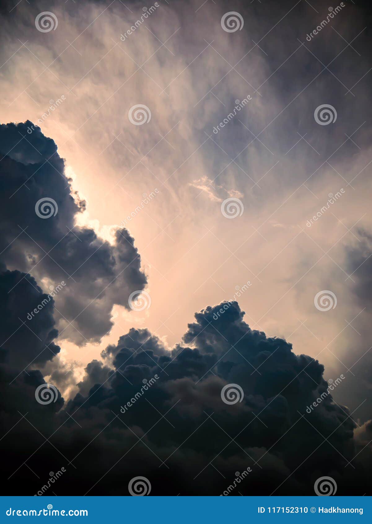 Overcast Sky with Sun Ray Light Background Stock Photo - Image of ...