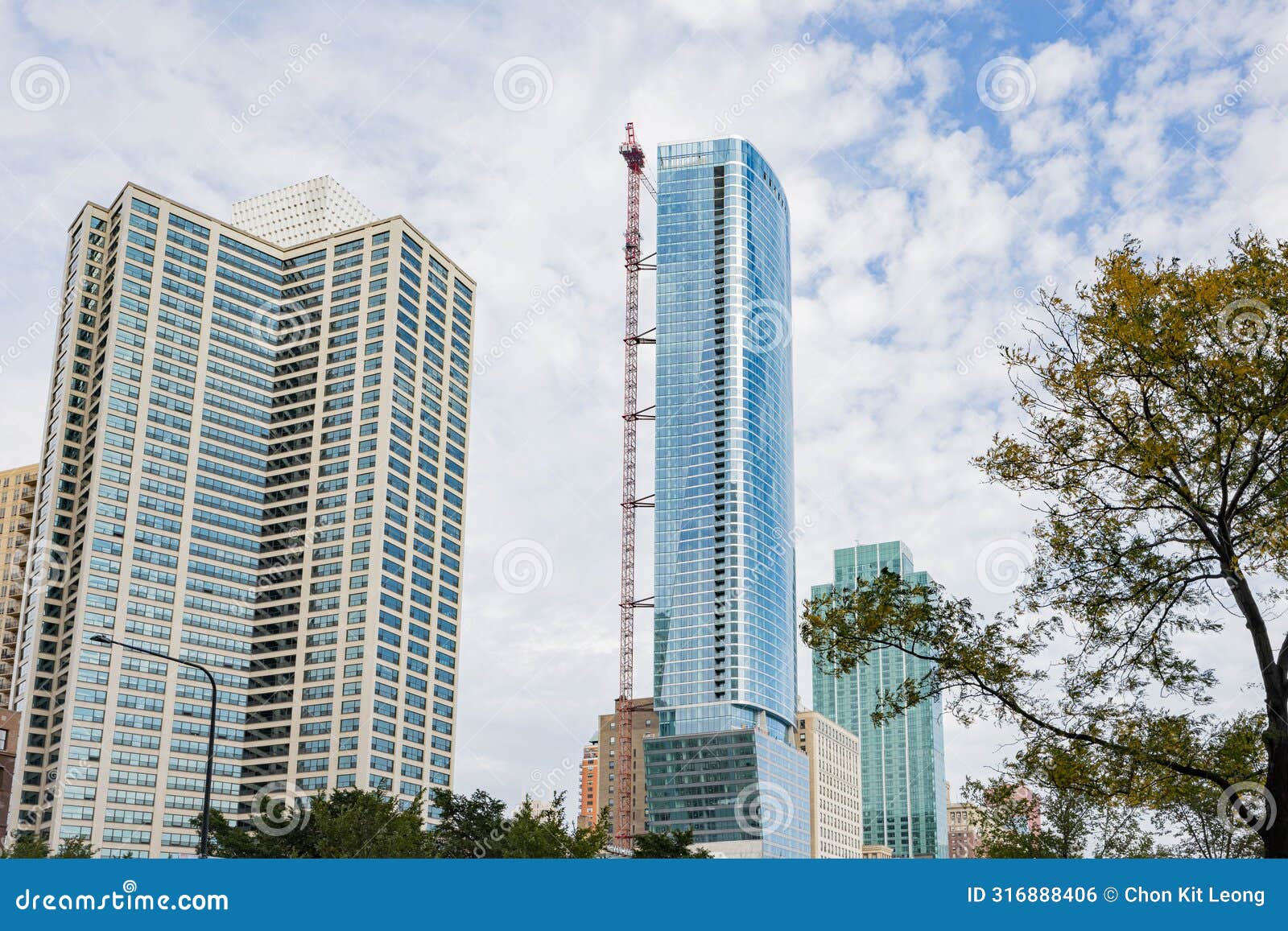 Overcast View of the Downtown Cityscape Stock Photo - Image of united ...