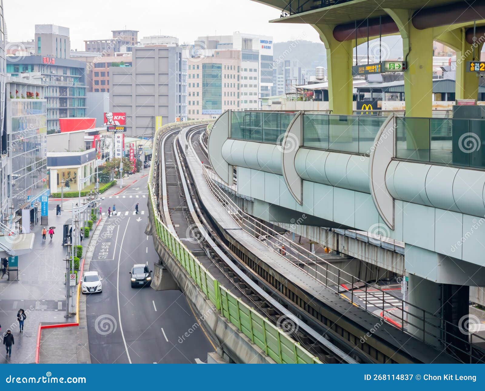 Overcast View of the Xihu Subway Station Editorial Photography - Image ...
