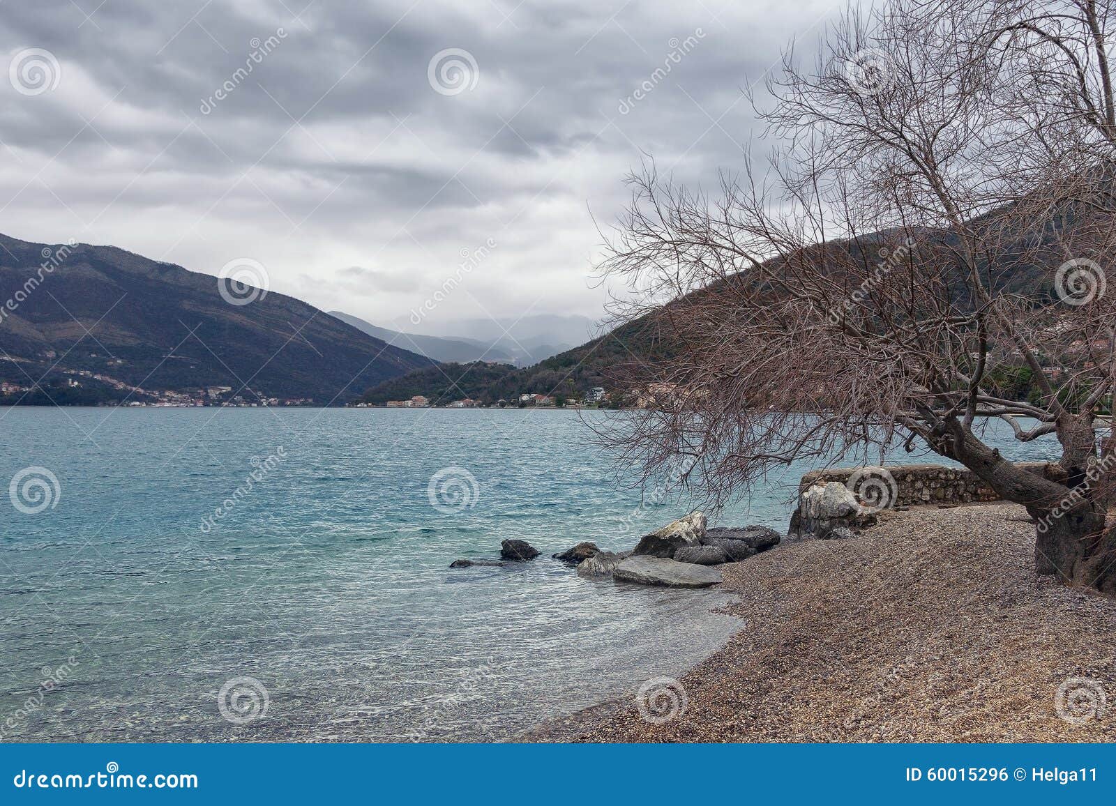 Overcast Winter Day. Montenegro Stock Photo - Image of line, landscape ...