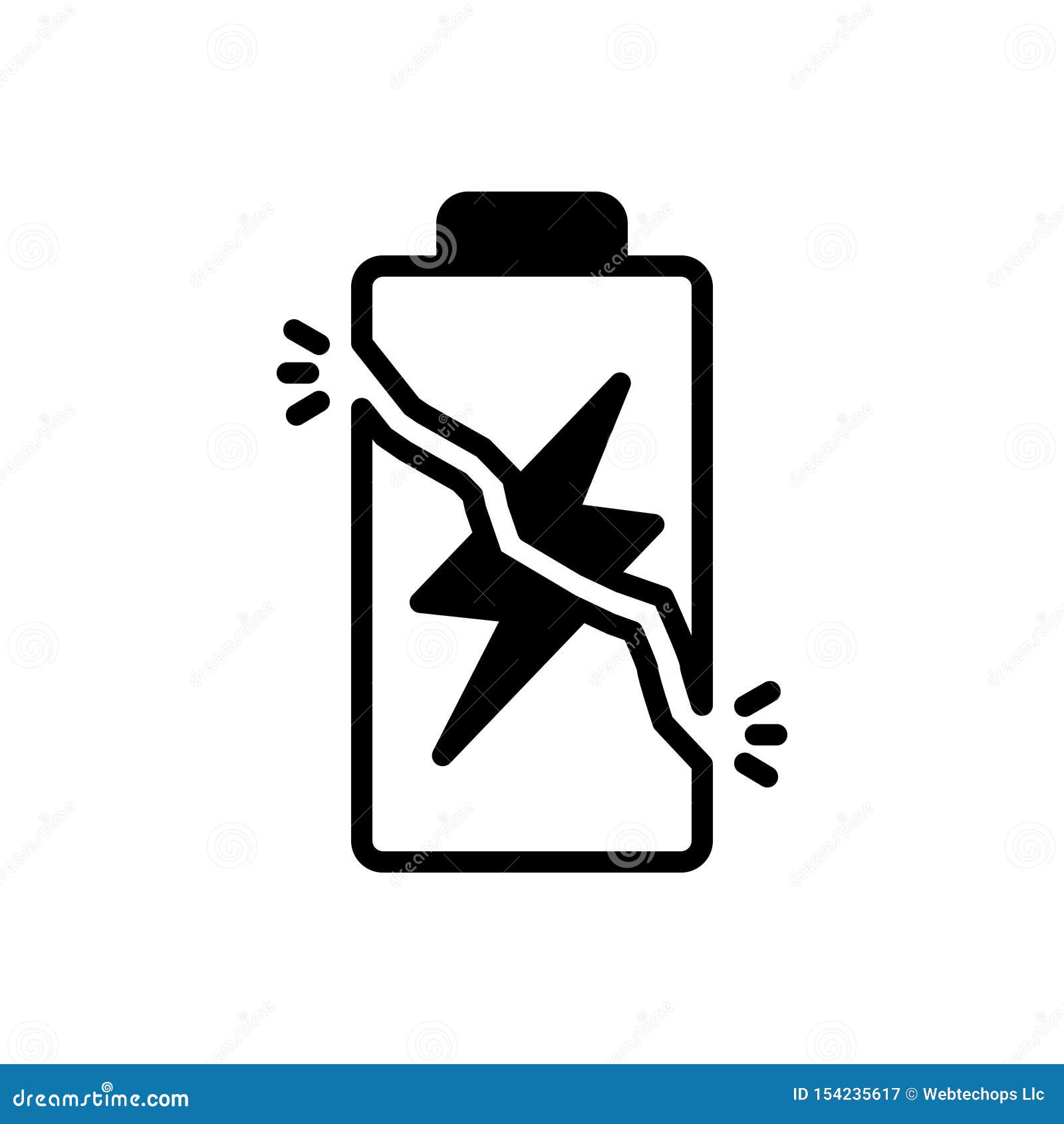 Black Solid Icon for Overcharge, Battery and Charge Stock Vector ...