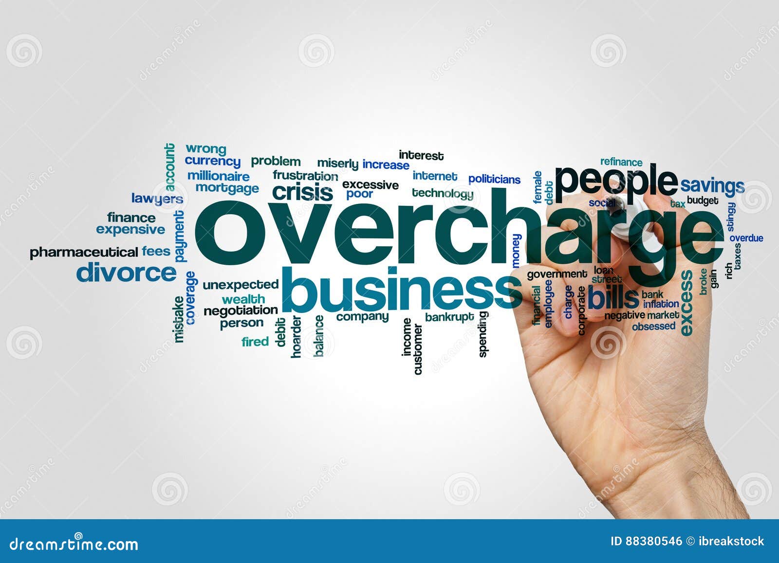 Overcharge word cloud stock photo. Image of money, bills - 88380546