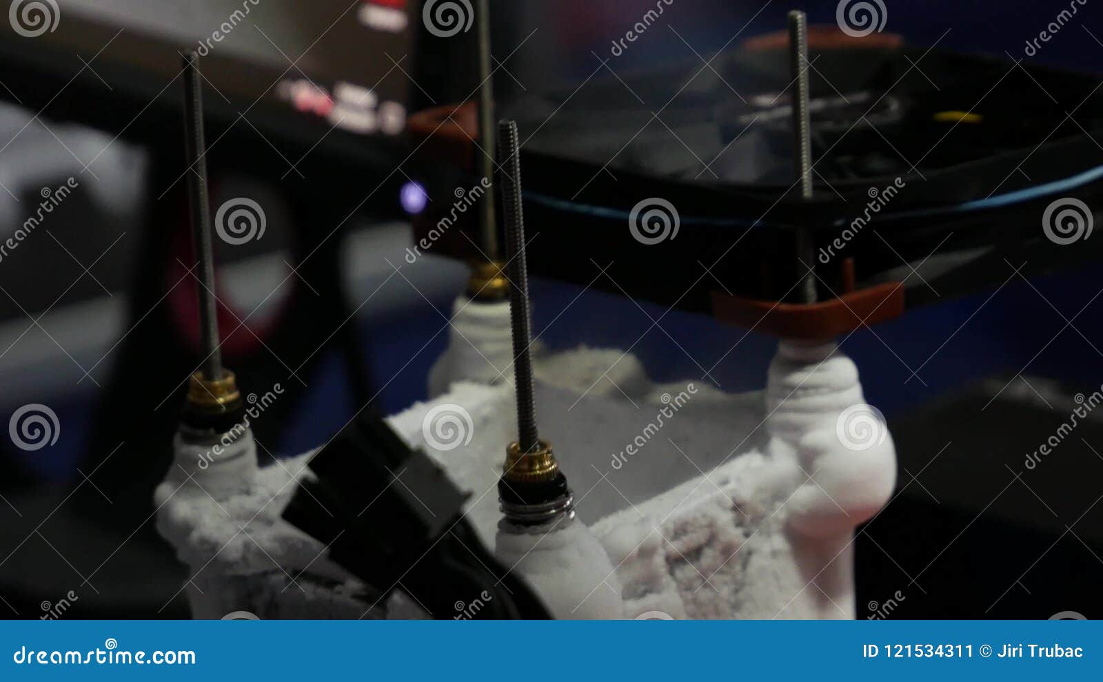 Overclock Cpu Computer with Liquid Nitrogen Stock Video - Video of blue ...