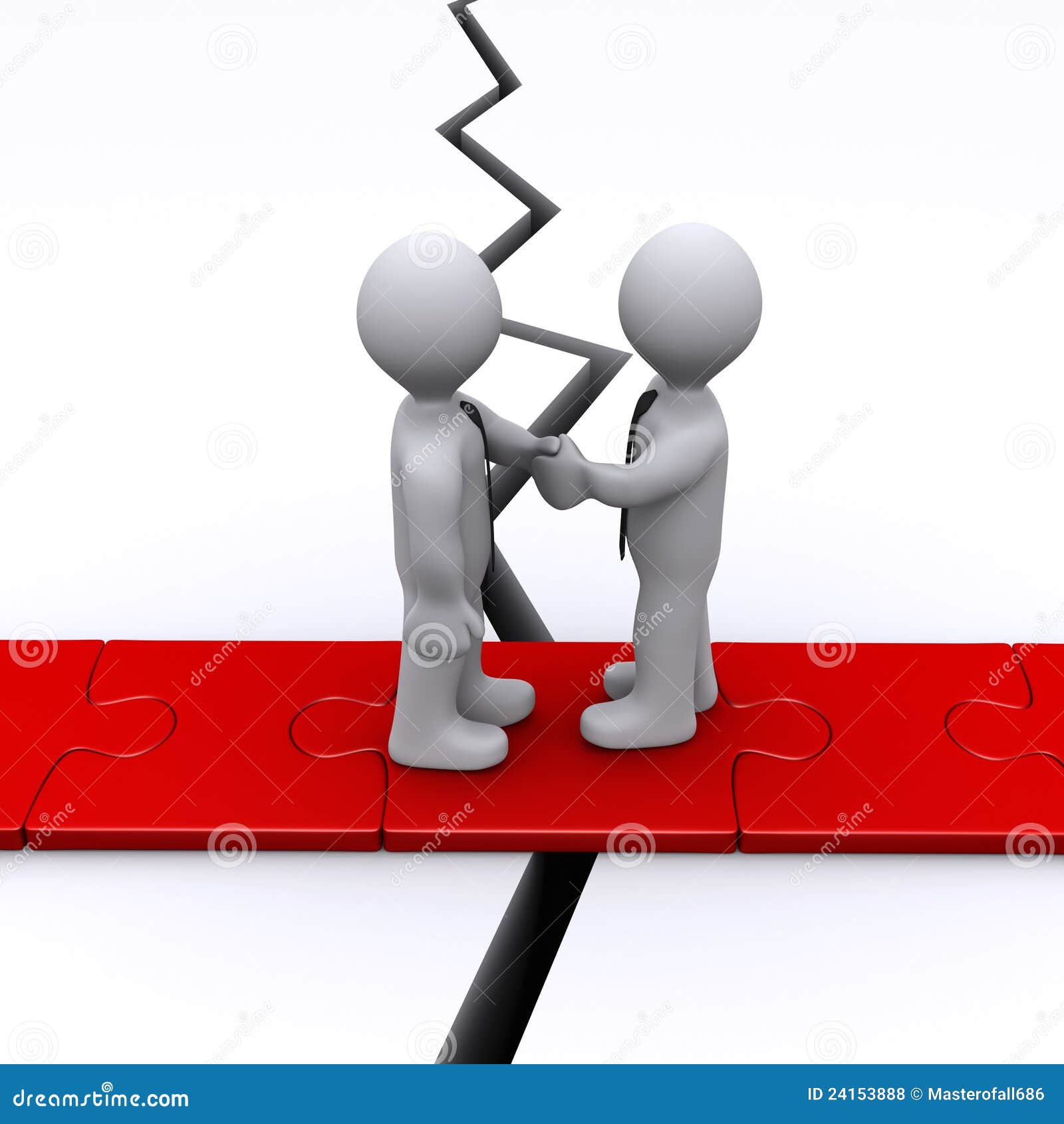 Overcome Difficulties for Deal Stock Illustration - Illustration of ...