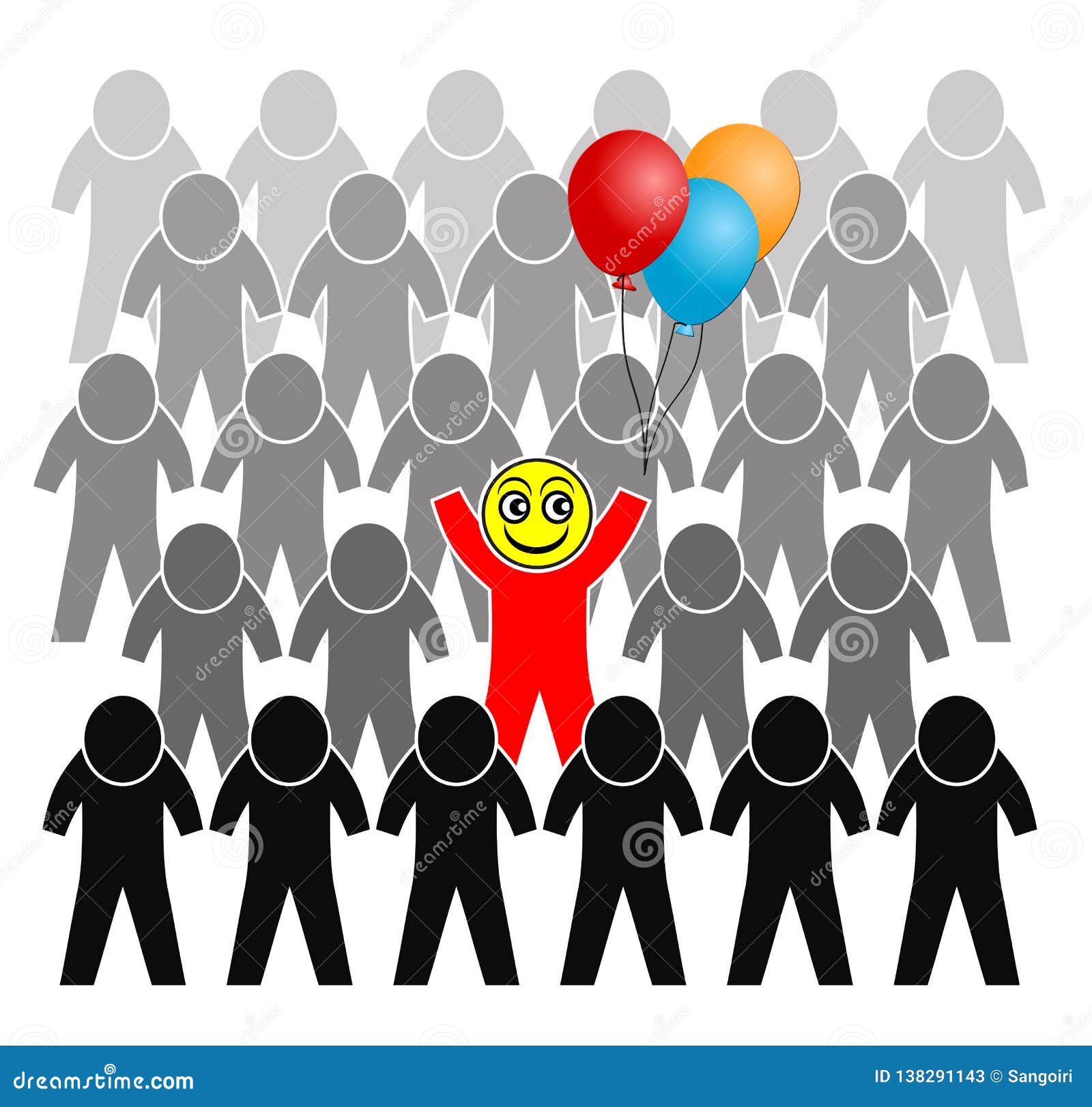 Overcome negative thoughts stock illustration. Illustration of coworker ... Overcome negative thoughts stock illustration. Illustration of coworker ...