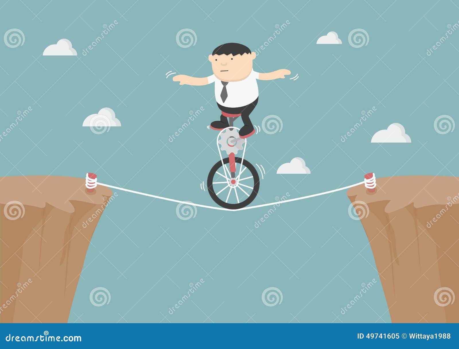 Overcome Obstacles And Success Concept. Businessman Holding Briefcase ...