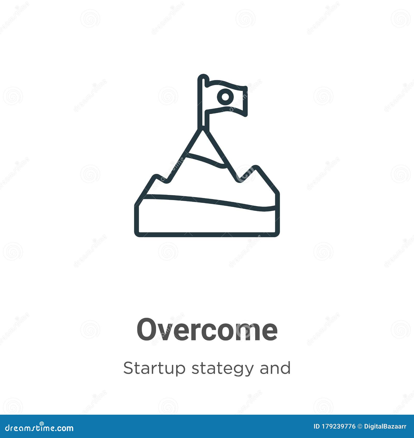 Overcome Outline Vector Icon. Thin Line Black Overcome Icon, Flat ...