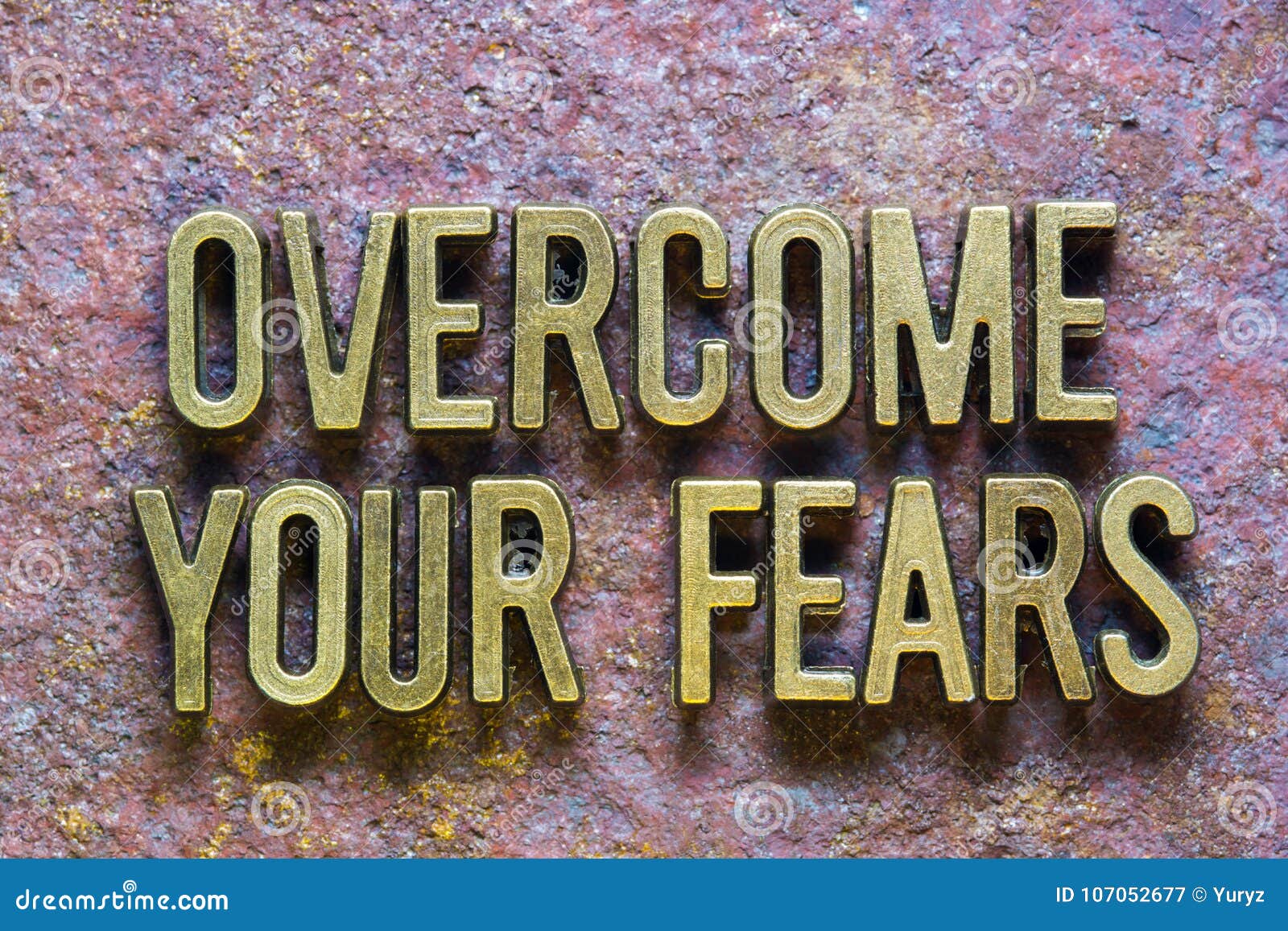 Overcome your fears stock image. Image of metallic, fear - 107052677