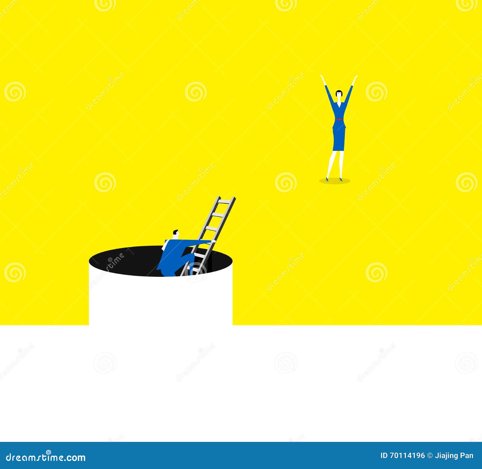 Overcoming adversity stock illustration. Illustration of advancing ...