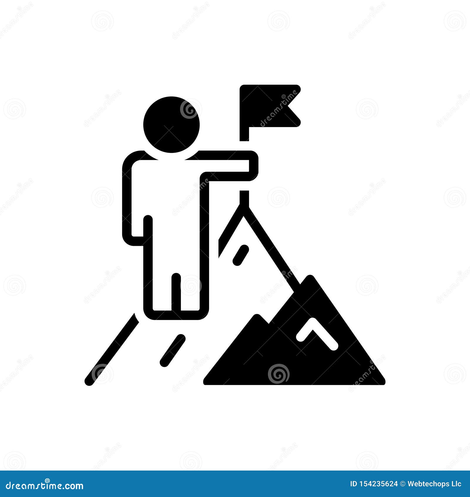 Black Solid Icon for Overcoming, Win and Vanquish Stock Vector ...