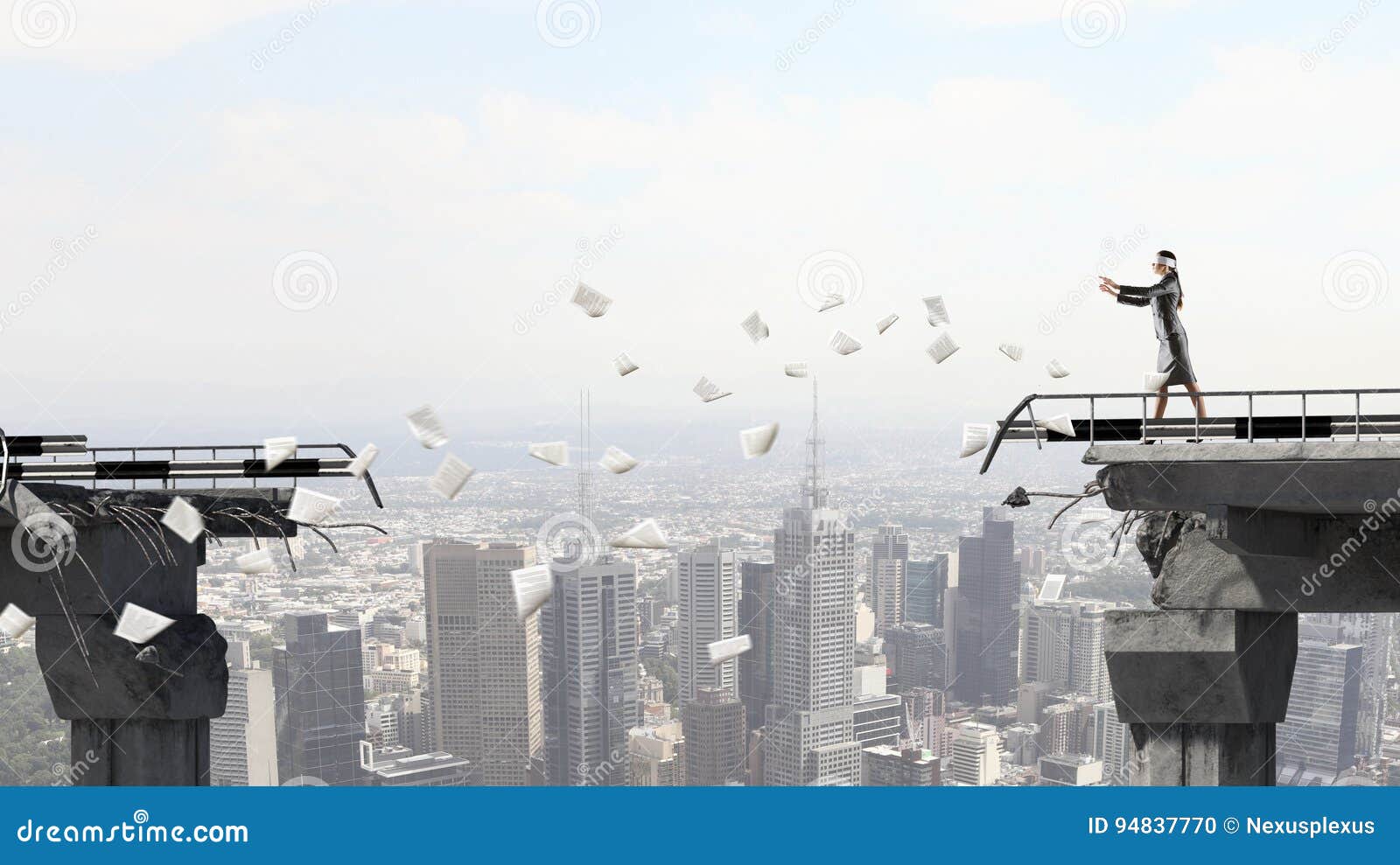 Overcoming Problems and Difficulties . Mixed Media Stock Photo - Image ...