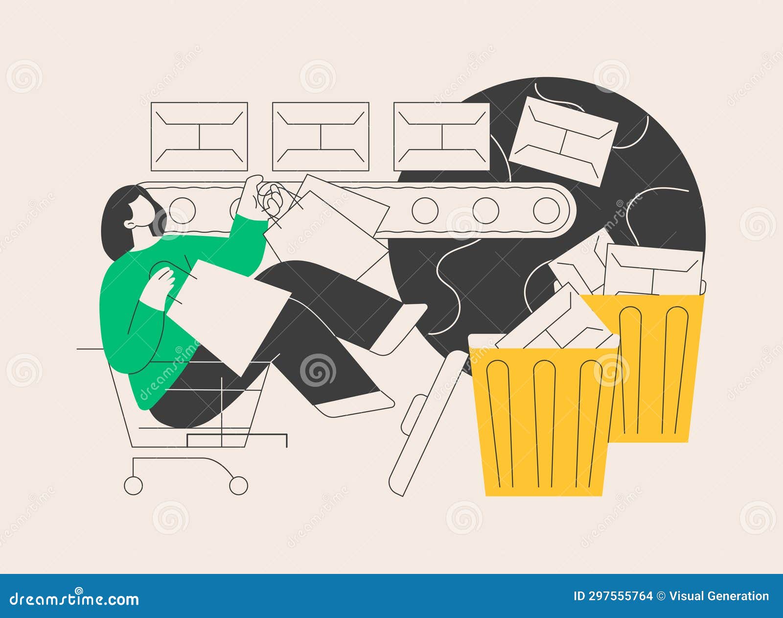 Overconsumption Abstract Concept Vector Illustration. Иллюстрация ...