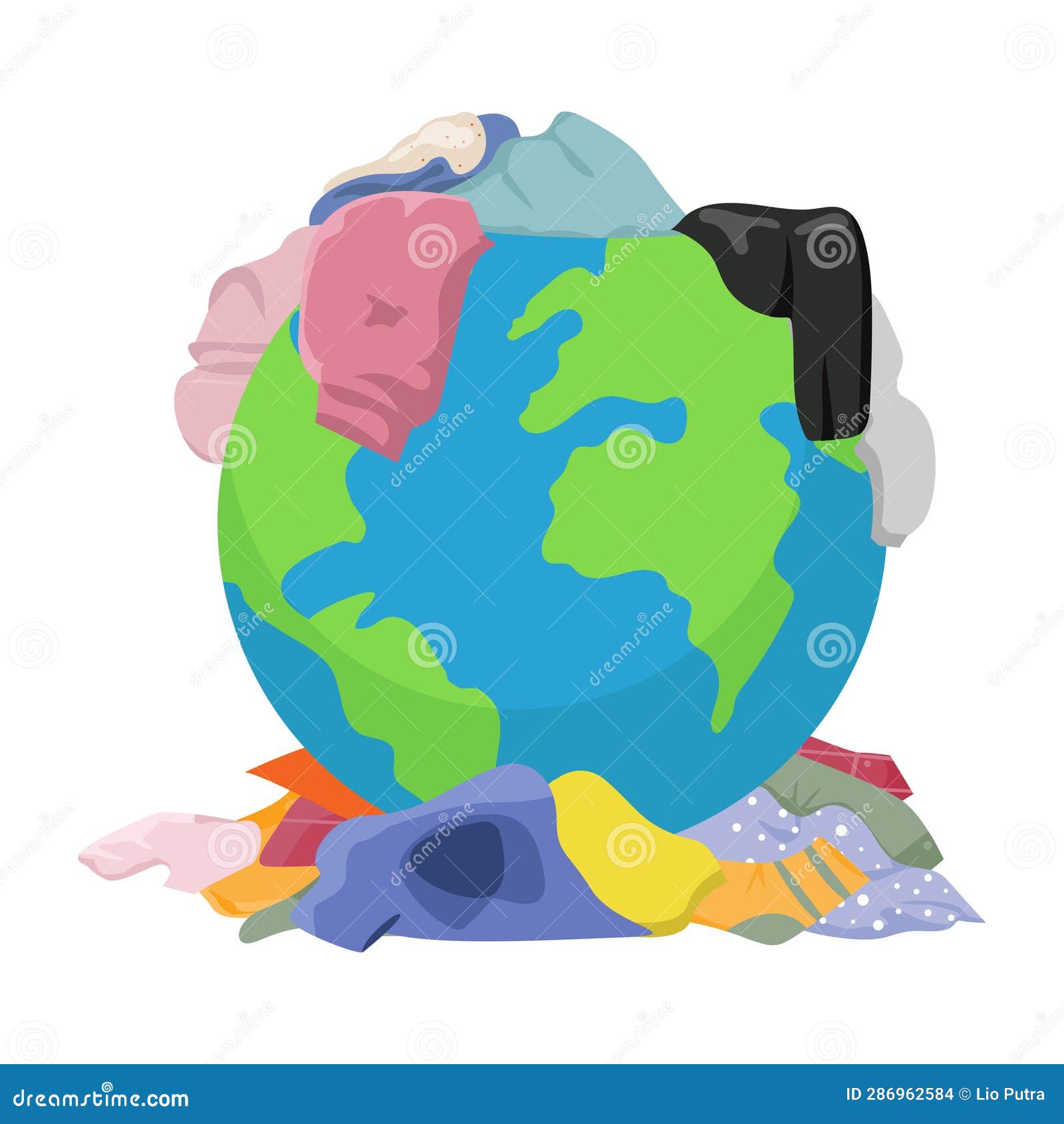 Overconsumption Problem. Character Buying Too Much Clothes, Technics ...