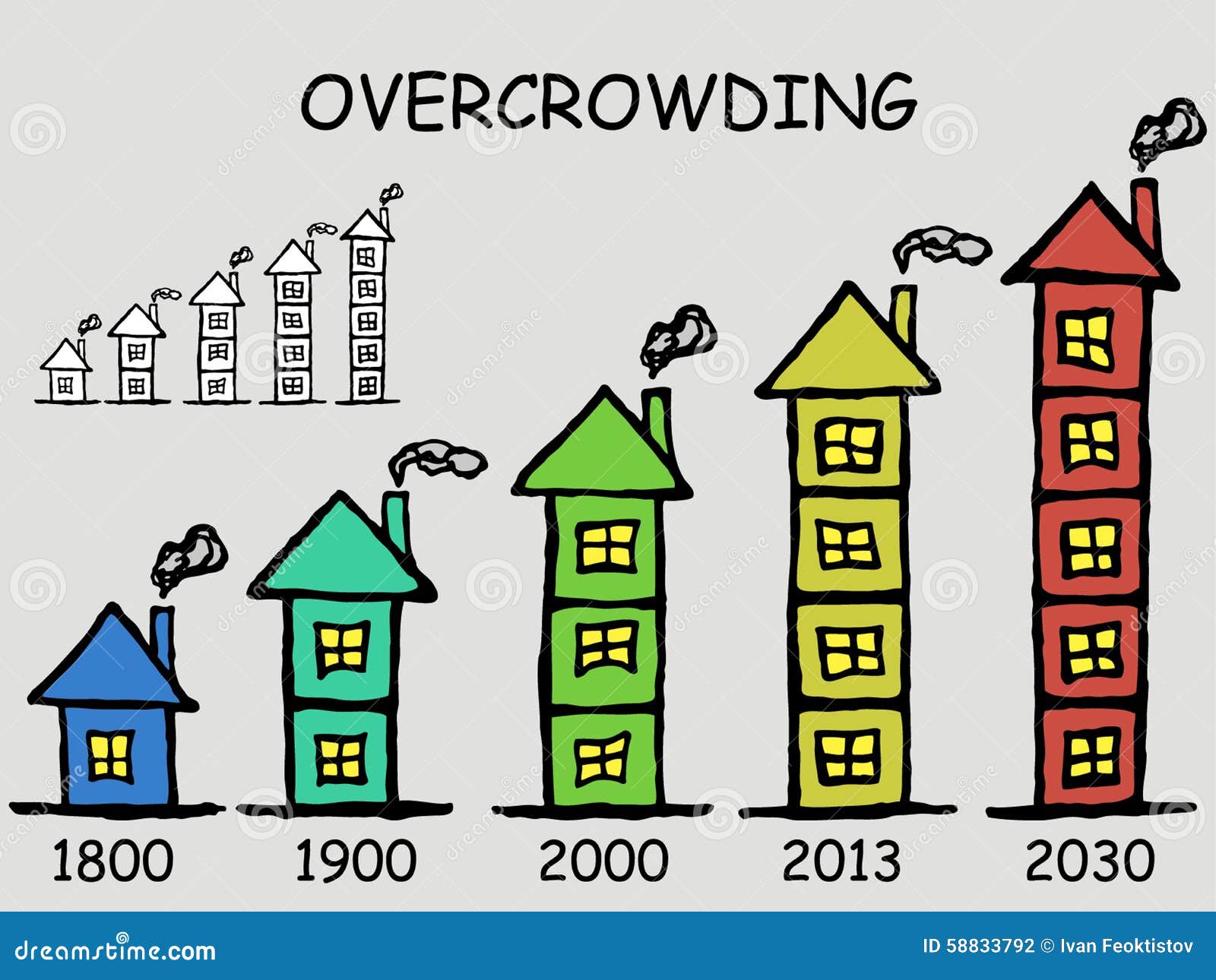 Overcrowded population stock vector. Illustration of icon - 58833792