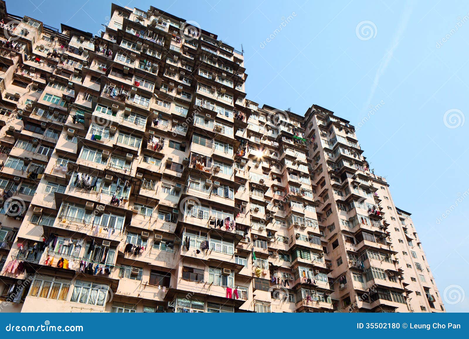 Overcrowded Residential Building Stock Photo - Image of public, facade ...