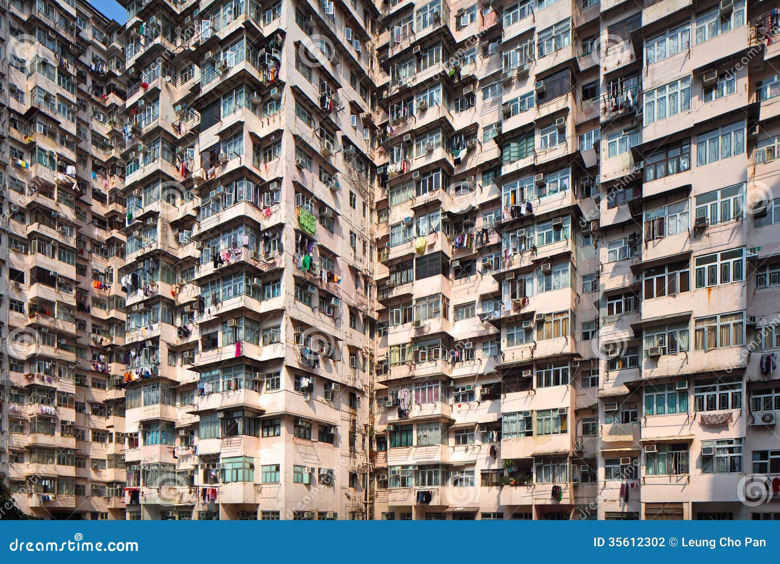 Overcrowded Residential Building Stock Photo - Image of downtown ...