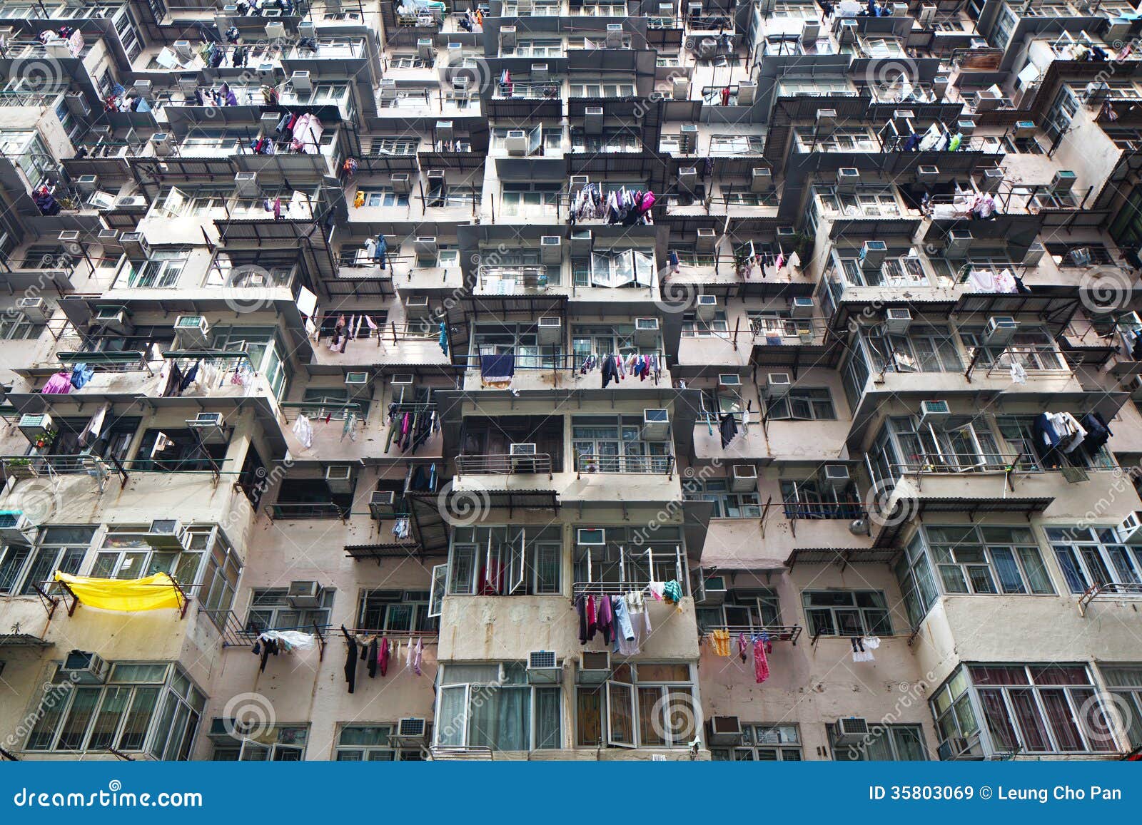 Overcrowded Residential Building Stock Image - Image of crowded, life ...