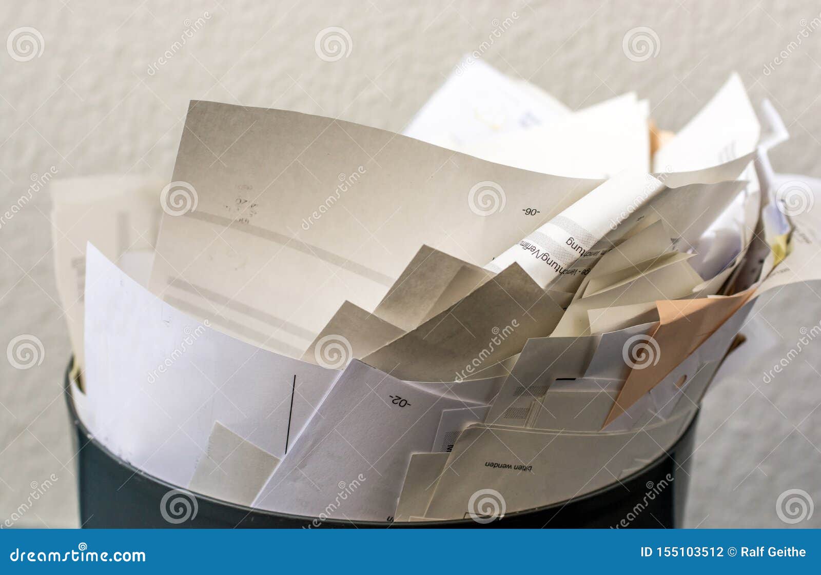 Overcrowded Trash in an Office Stock Photo - Image of garbage, crowded ...