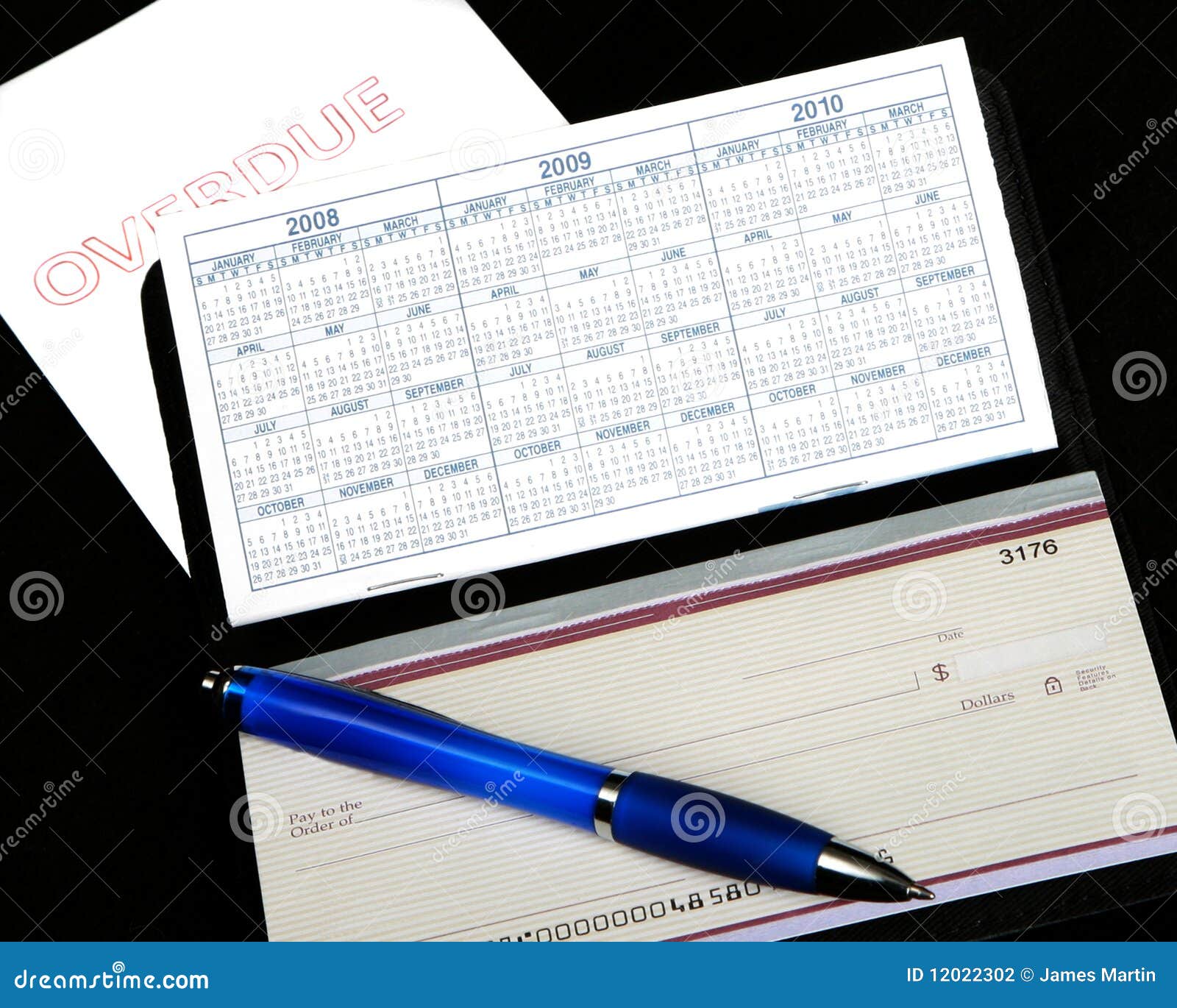 Overdue bill and checkbook stock photo. Image of cheque - 12022302