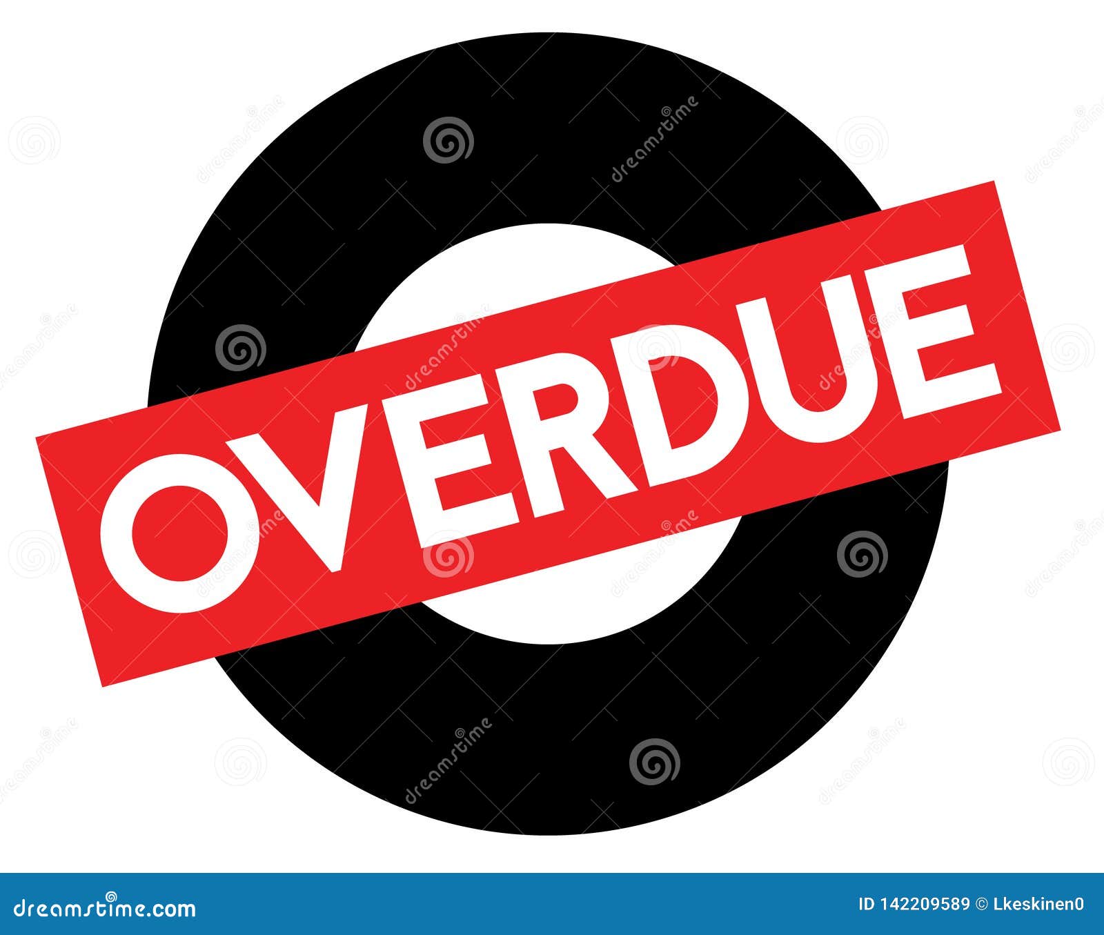 Overdue stock vector. Illustration of paid, purchasing - 142209589