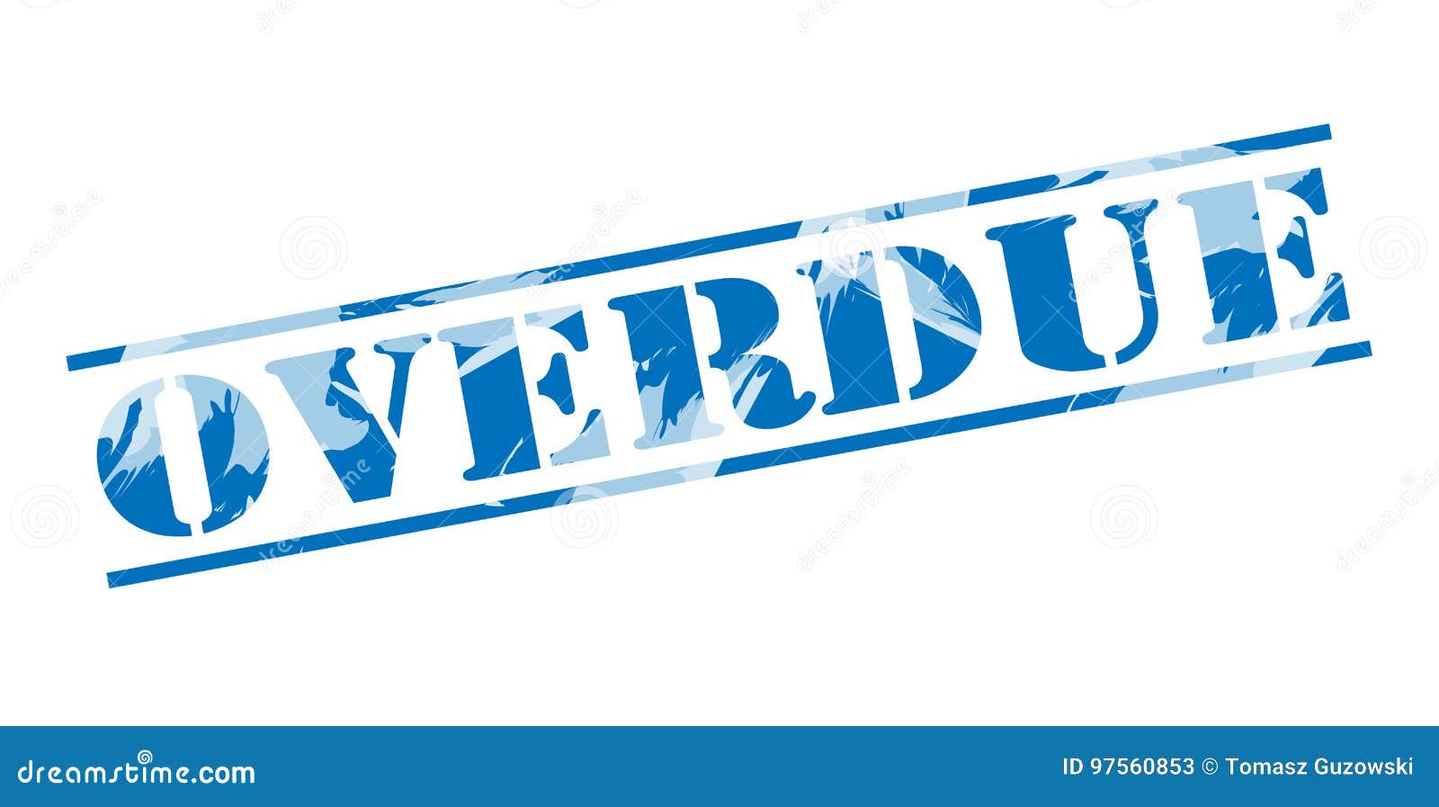 Overdue blue stamp stock illustration. Illustration of blue - 97560853