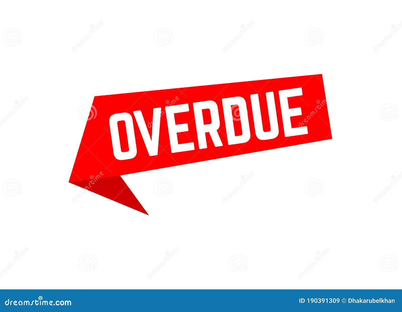 Overdue with Bubble Sign,Overdue Tag Sign Stock Vector - Illustration ...