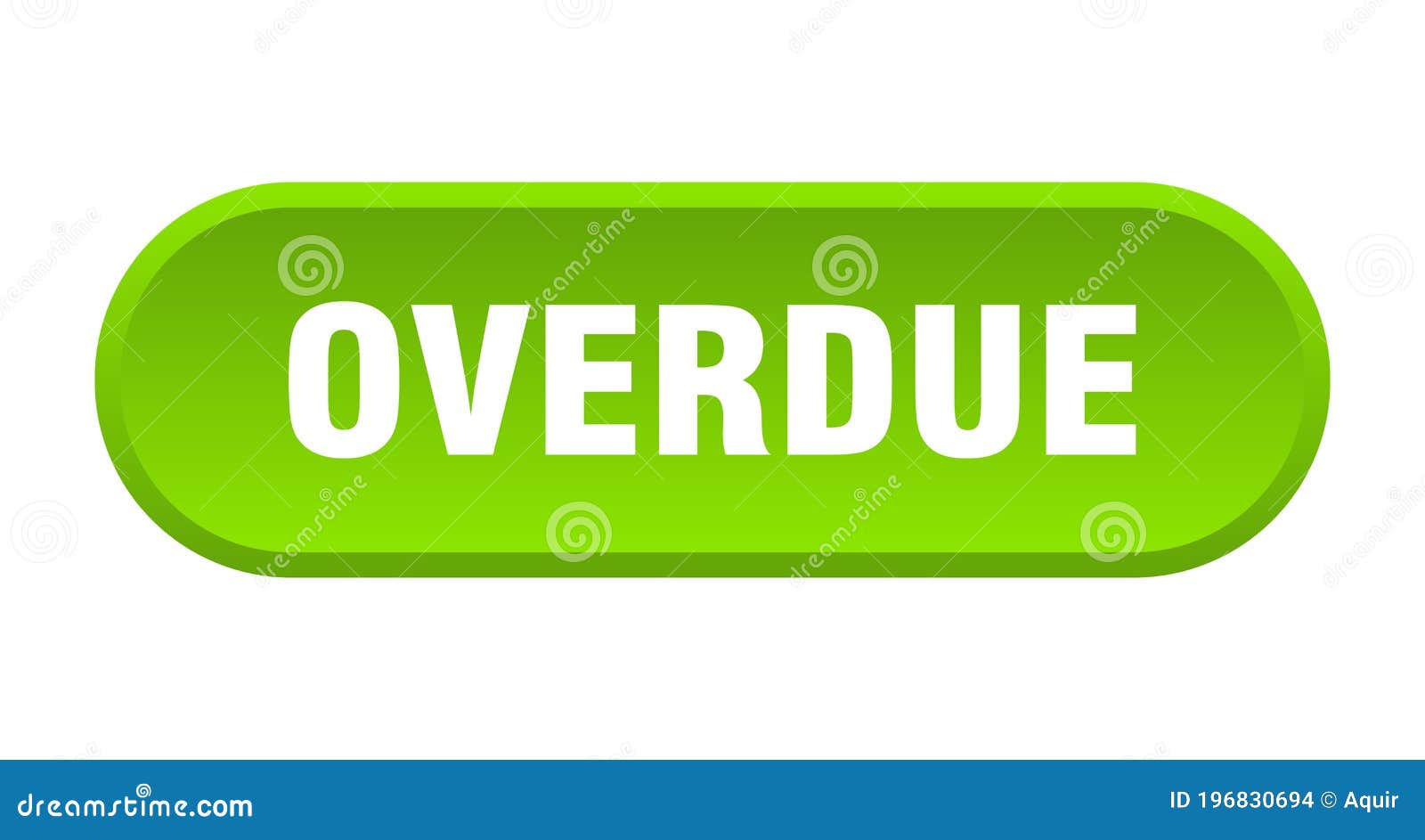 Overdue button stock vector. Illustration of price, seal - 196830694