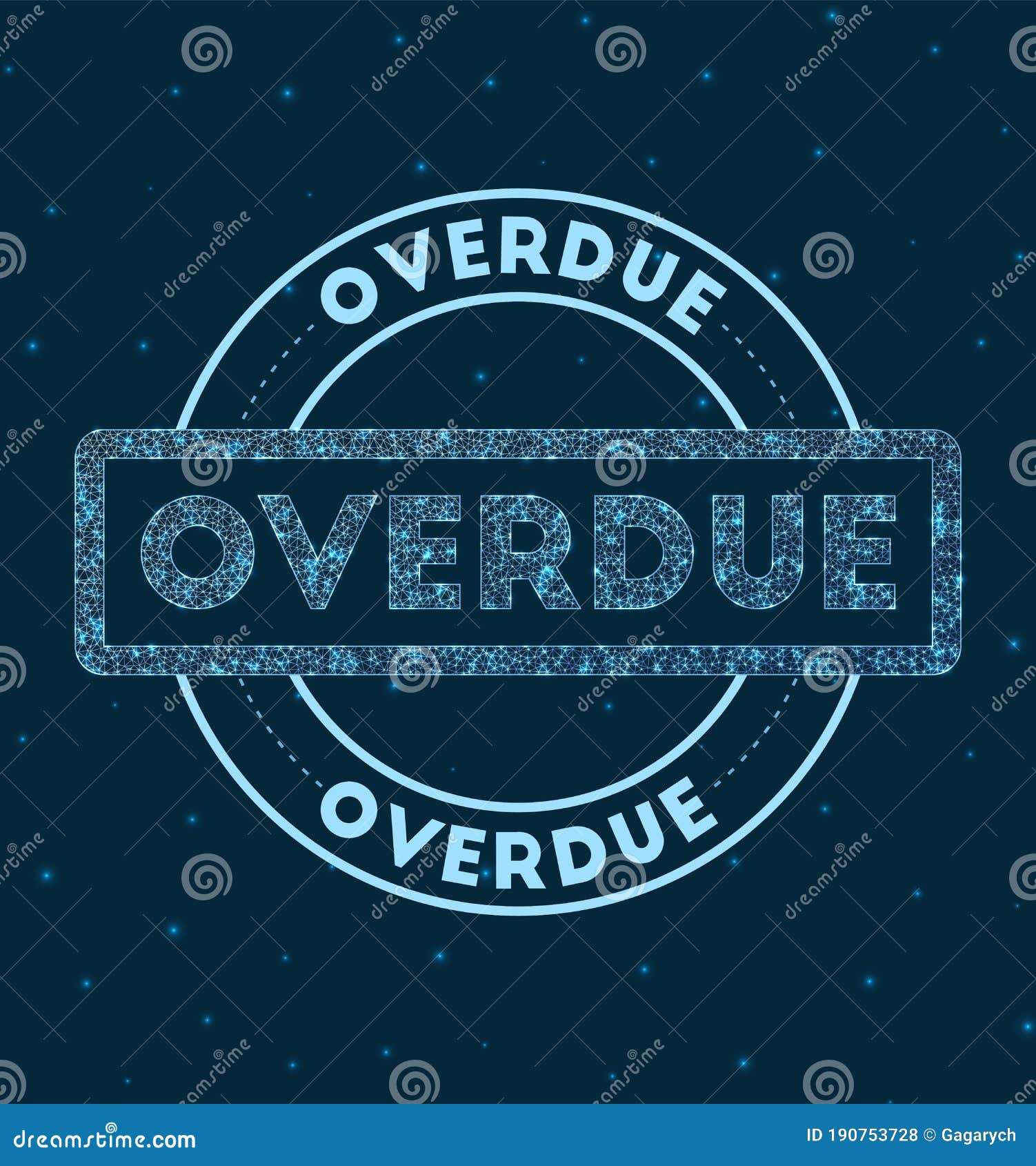 Overdue Badge Isolated On White Background. Vector Illustration ...