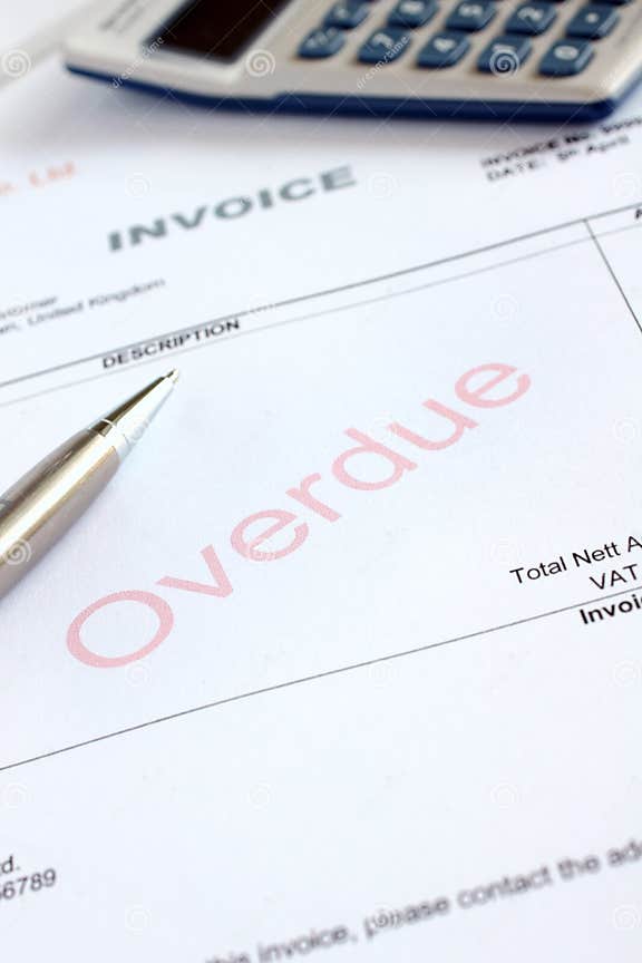 Overdue Invoice stock photo. Image of final, transaction - 42358872