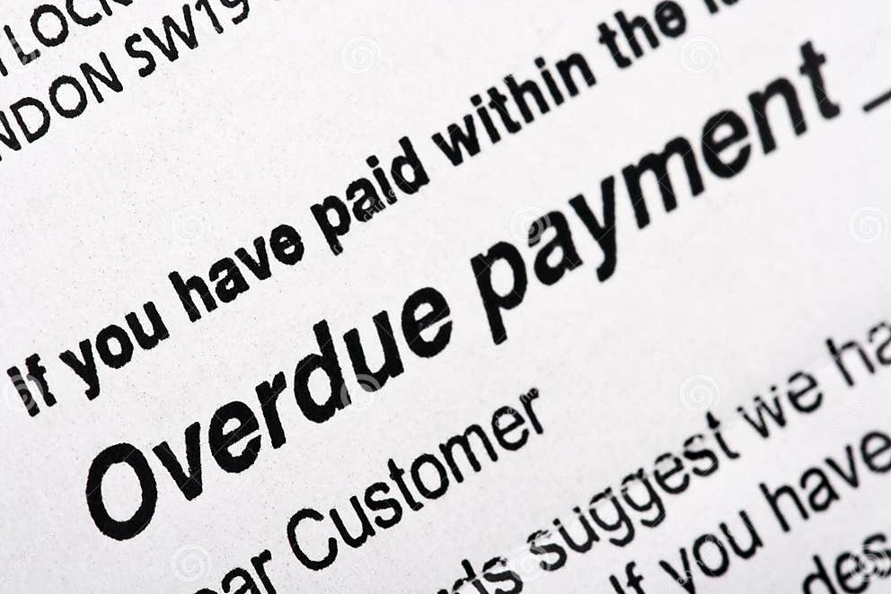 Overdue Payment Bill stock photo. Image of bankruptcy - 8522784