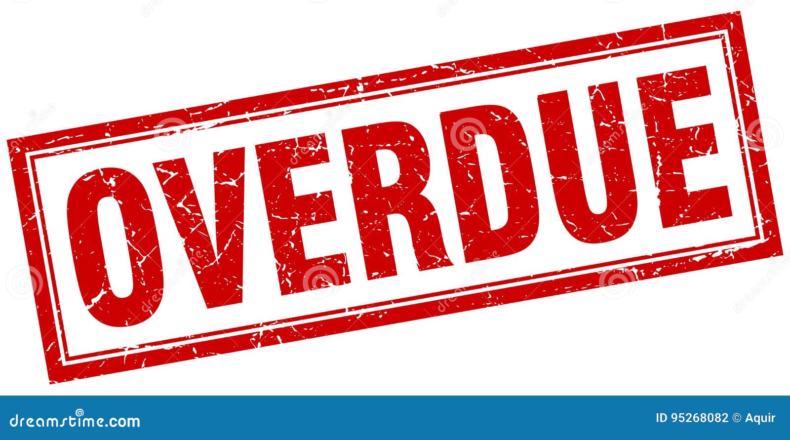 Overdue Red Grunge Square Stamp Stock Vector - Illustration of seal ...