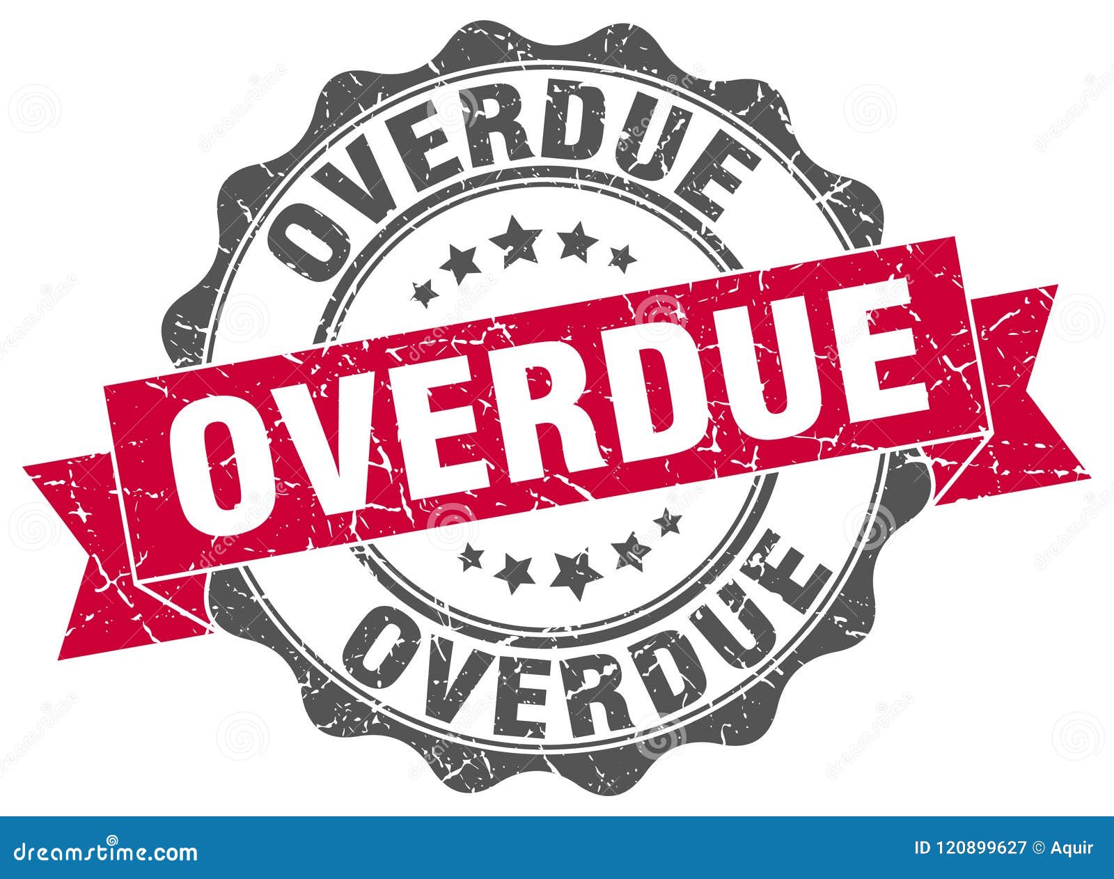 Overdue. Overdue Round Blue And Gold Label Isolated On Transparent ...