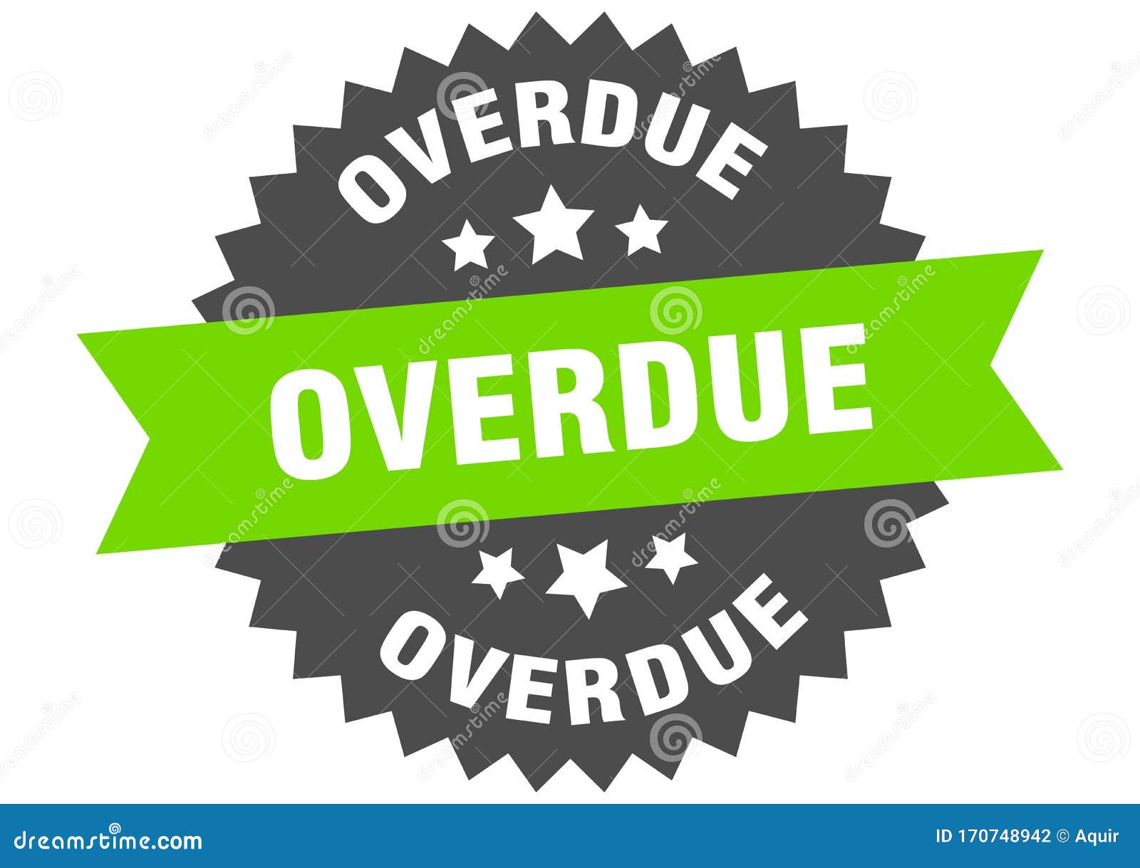 Overdue Sign. Overdue Circular Band Label. Overdue Sticker Stock Vector ...