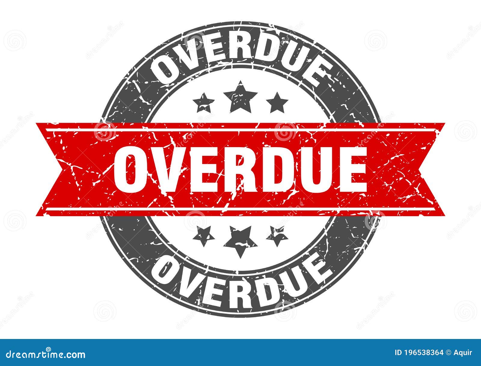Overdue stamp stock vector. Illustration of round, badge - 196538364